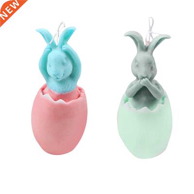 Cute Eggshell Bunny Silicone Candle Mold DIY Animal Candle