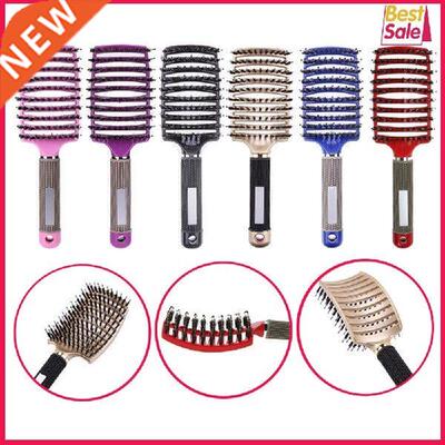 Hair Scalp Massage Comb Hairbrush Bristle Nylon Women Wet