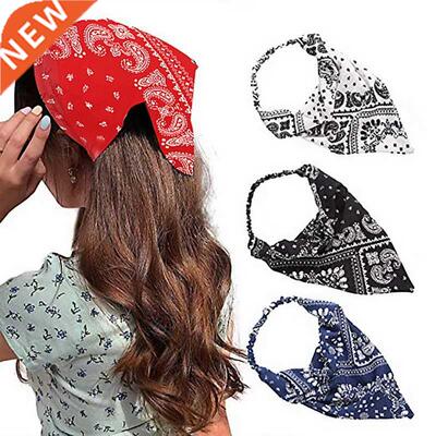 Vintage Accessories Bandana Women Print Elaic Hair Bands H