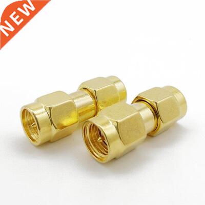 2Pcs Gold Plated SMA Male to SMA Male Plug Straight RF Coaxi
