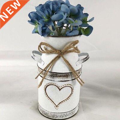 Retro Practical Flower Vase Metal Iron Bucket Plant
