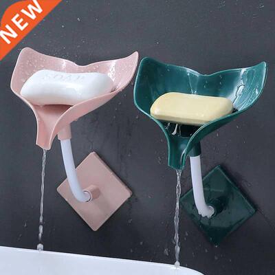 Bathroom Whale Tail Wall-Mounted Drain Soap Box Soap Hol
