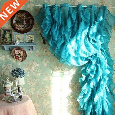 American Country Lace Curtain Rococo Lotus Leaf Curtain