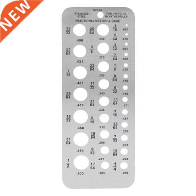 29 Fractional Size Drill Gauge Stainless Steel Template Dril