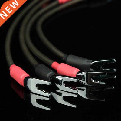 6N OCC Speaker Jump Cable Rhodum Plated Copper Banana To Sp