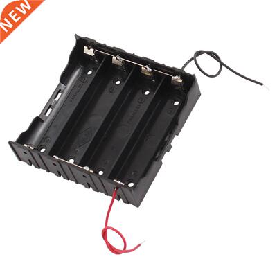 Rectangle In Parallel 2-Wired 4 x 3.7V 18650 Holder Case Bla