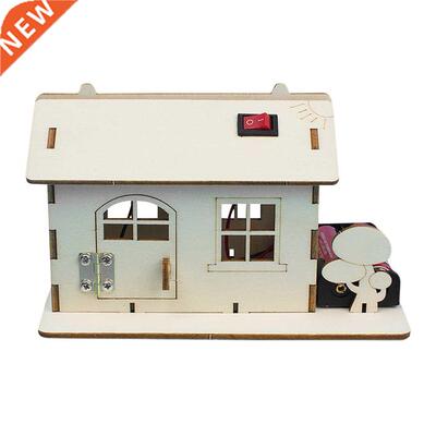 Child  Handmade Wooden Cabin Assembly Building Model Toy