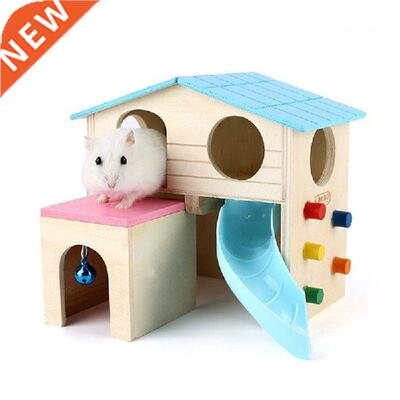 Hamster Hideout Cute Hamster Exercise Toy Wooden Hamster