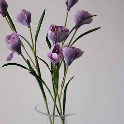 轻奢紫色馥兰花仿真花新年装饰