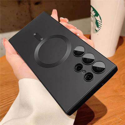 Magnetic Case protective mobile case适用三星S25ultra手机壳磁吸S24plus SamsungS23FE磨砂S22u