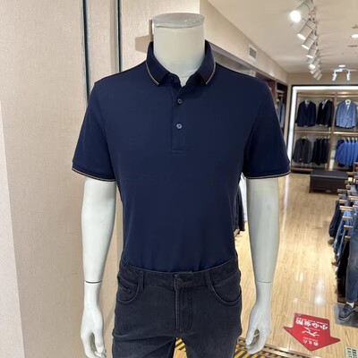 【断码现货】雅戈尔男士短袖T恤纯色凉感纤维翻领POLO衫533063FCA