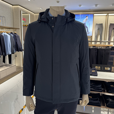 雅戈尔立领短款鹅绒羽绒服439875