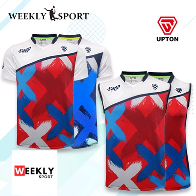 韩国直邮upton羽毛球砍袖涂鸦T恤