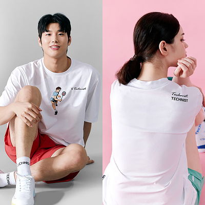 2024秋冬新品Technist韩国羽毛球服男女同款运动速干吸汗时尚短袖