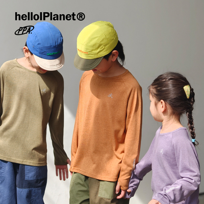 棉麻速干透气运动长袖儿童t恤