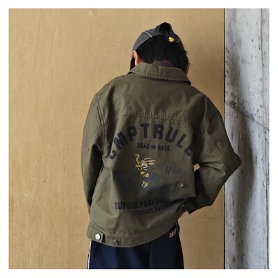 ppapa珠地棉纯棉宽松夹克