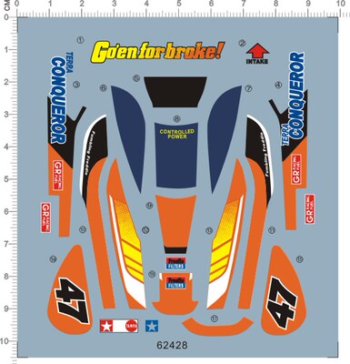 62428-4606 整版胶 1/32 4wd 四驱车18043大地征服者水贴现货