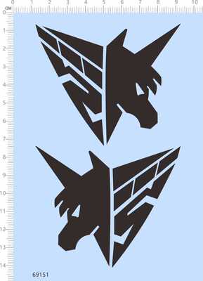 69151整版胶独角兽高智能方程式赛车包装标签水贴纸定做订做定制