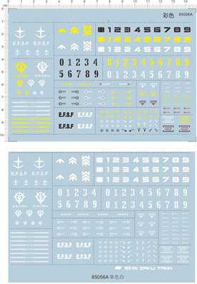 65056MS-06扎古ZAKU吉恩TANK吉翁自护袖章数字编队联邦gd水贴现货