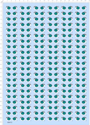 80413整版胶molly娃娃眼睛水贴纸盲盒人偶手办公仔定做订做定制A4