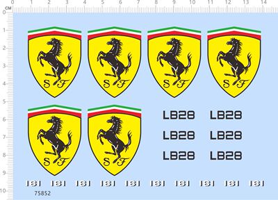 75852 驱逐舰呼和浩特舰舷号161整版水贴法拉利万宝路LB28 2310