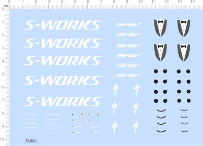 76881整版模型水贴2312 SWORKS  DURA ACE SHIV 51 SPEEDSHOP