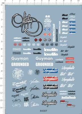 64307  1/24 hellaflush guyman grounded 模型车拉花水贴