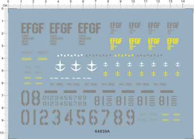 64839A-A4616 PG RX-79(G) gd水贴water decal custom made1