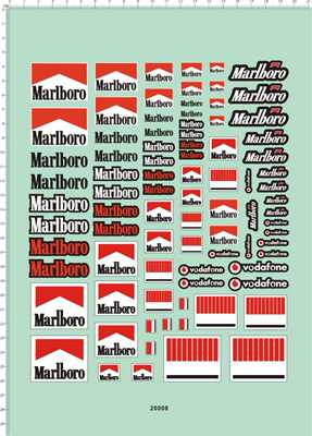 20008-A40626 marlboro万宝路1:10 1:12 遥控车水贴纸不干胶