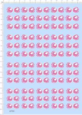 67781整版胶yooroo娃娃盲盒molly比例模型人偶眼睛水贴纸定做订做