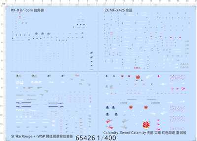 65426独角兽1/400灾难IWSP嫣红强袭ZGMF-X42S命运Calamity灾厄GD