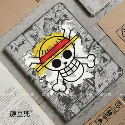 海贼王One Piece路飞ipad10.2适用air4/5 10.9保护套matepad pro12.9 Air3笔槽mini5/6小米56pro11荣耀V8华为
