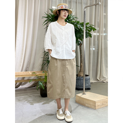 掂量女装夏季新款设计感衬衫上衣