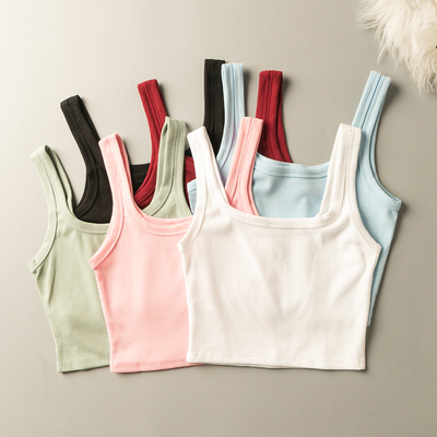 圆领螺纹背心吊带休闲舒适