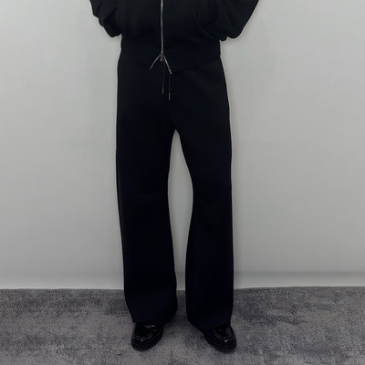 Roast lucky 380g空气层A字廓形弯刀卫裤男宽松休闲柔软抗皱长裤