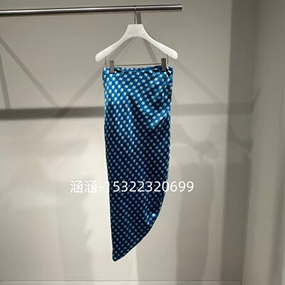 53折D家2025夏款专柜正品蓝色半裙2J2S409-1499