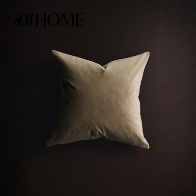 HM HOME靠垫套简约棉质沙发床头天鹅绒靠枕套0579381