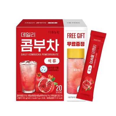 DANONGWON 康普茶石榴益生菌乳酸菌肠道蠕动5g*20入附赠380ml水杯