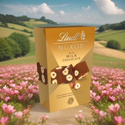 香港代购新年礼盒节日送礼瑞士莲金装原粒榛子牛奶朱古力165克