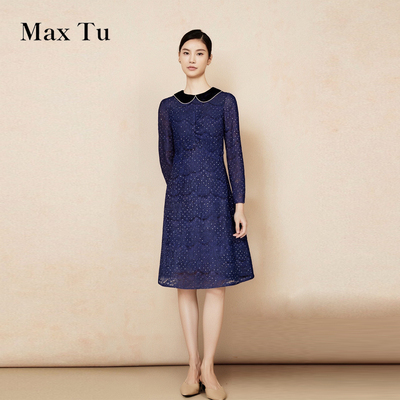 MaxTu女装春秋新款长袖连衣裙