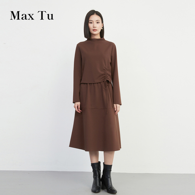 MaxTu女装春秋休闲长袖连衣裙