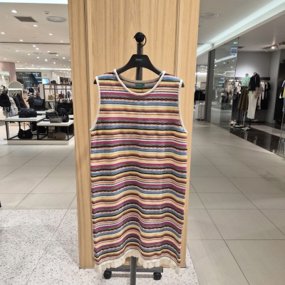 COTA 韩国代购 BENETTON 2026春 时尚针织连衣裙 BAKO70-631 6E04