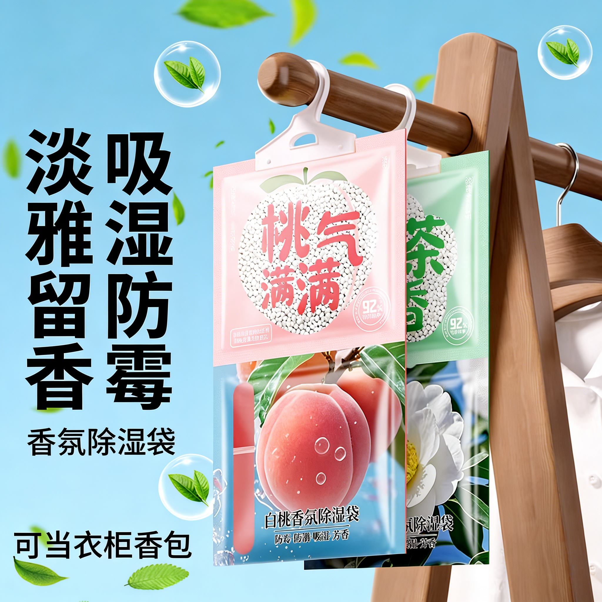 香氛除湿袋学生宿舍家用衣柜防潮防霉干燥剂强力吸湿除湿桃香挂件
