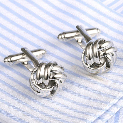 银色麻花男士礼服纽扣现货供应