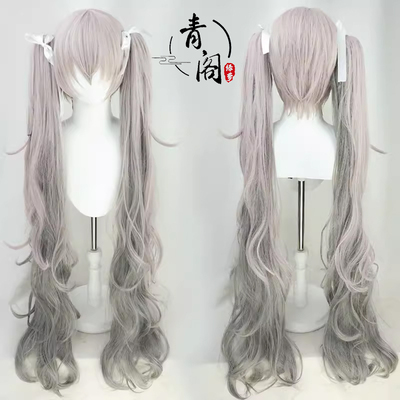 【青阁】25时初音未来cos假发Hatsune Miku假毛分体马尾 仿真头皮