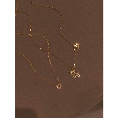 爆闪金色镂空小马圆牌项链女款2026新款马年本命年精致气质锁骨链