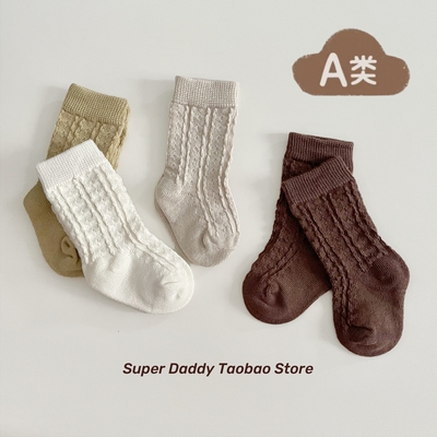 新生婴儿袜子春秋薄款纯棉不勒腿0-3月宝宝袜卡通可爱无骨中筒袜