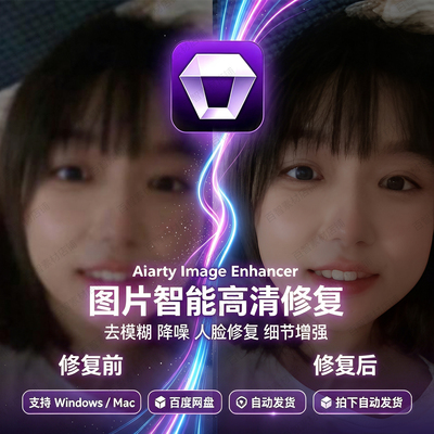 Aiarty Image Enhancer 照片AI降噪去模糊图片修复 质感增强清晰