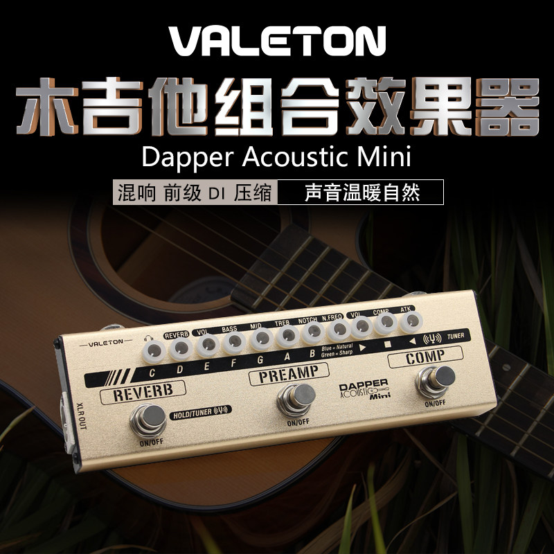 Valeton Dapper Acoustic Mini 原声木吉他单块综合效果器_虎窝淘