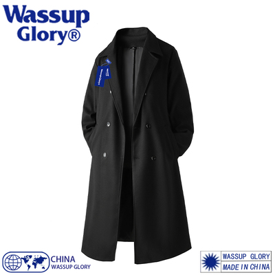 WASSUP GLORY克苏鲁文职毛呢大衣男中长款春秋季英伦风高级感外套